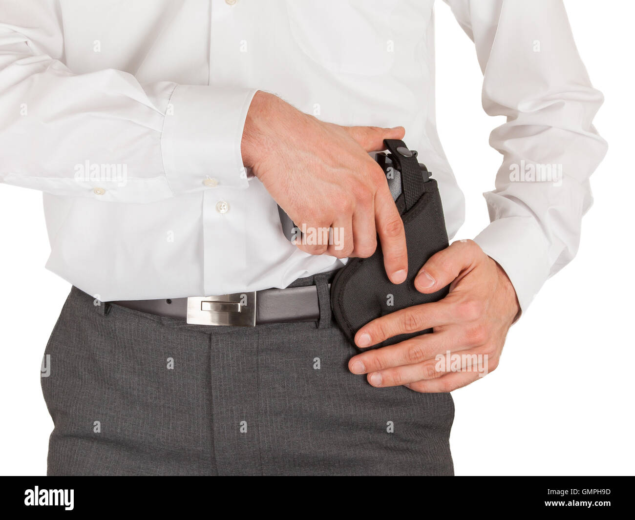 Secret service agent with a gun Stock Photo - Alamy