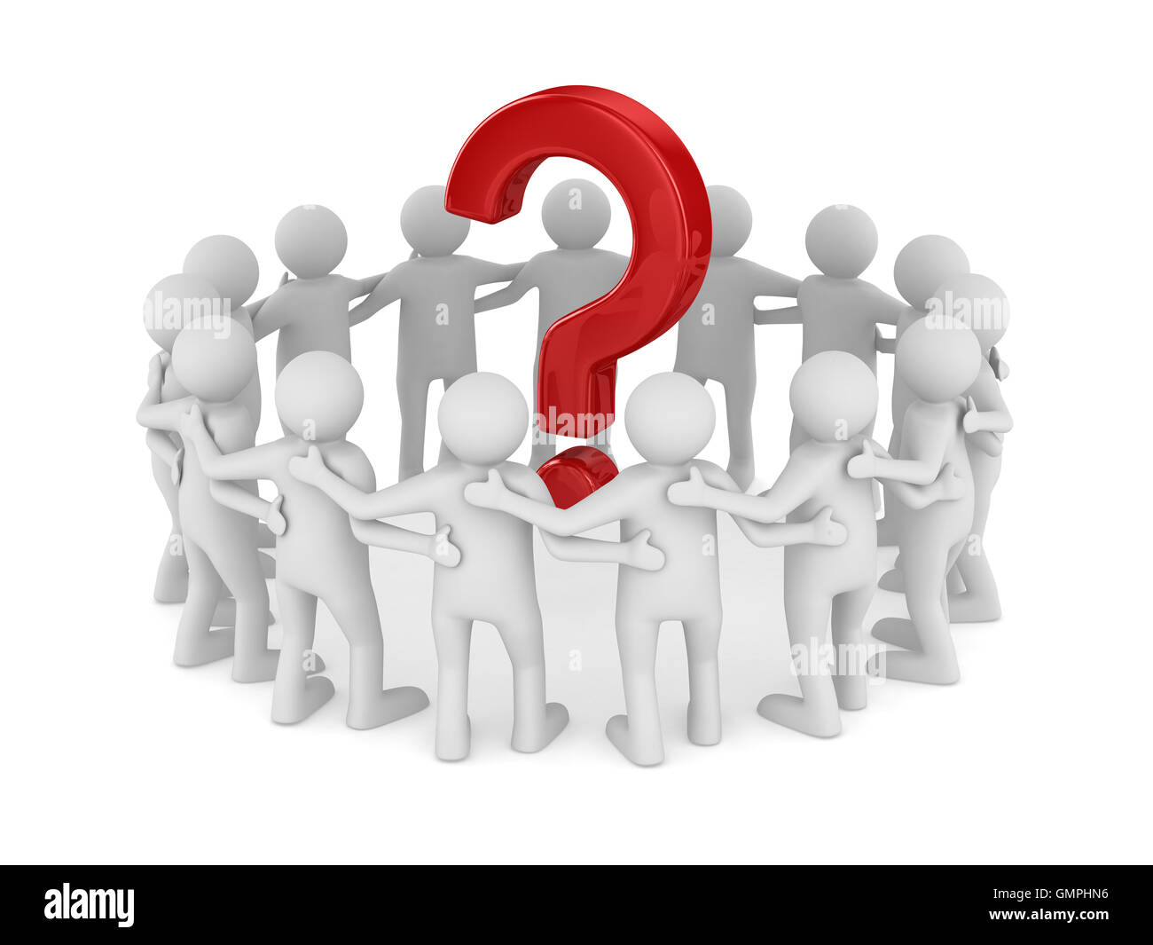 Group people question mark 3d hi-res stock photography and images - Alamy