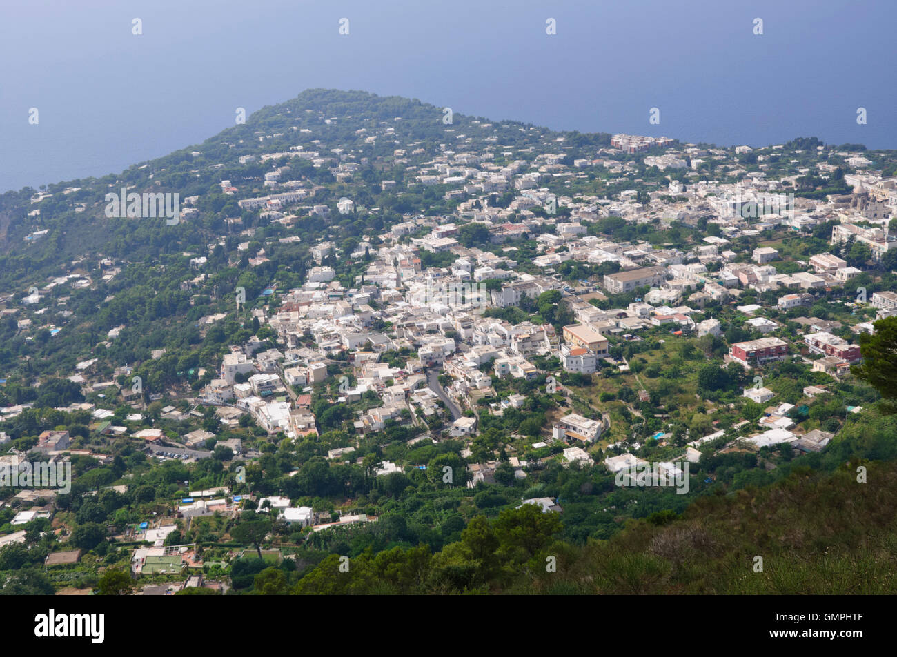 Capri view from Monte Solaro in Italy Stock Photo - Alamy