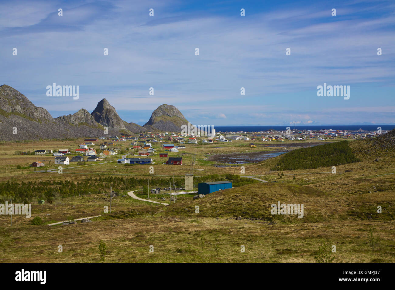 Norwegian town Sorland Stock Photo - Alamy