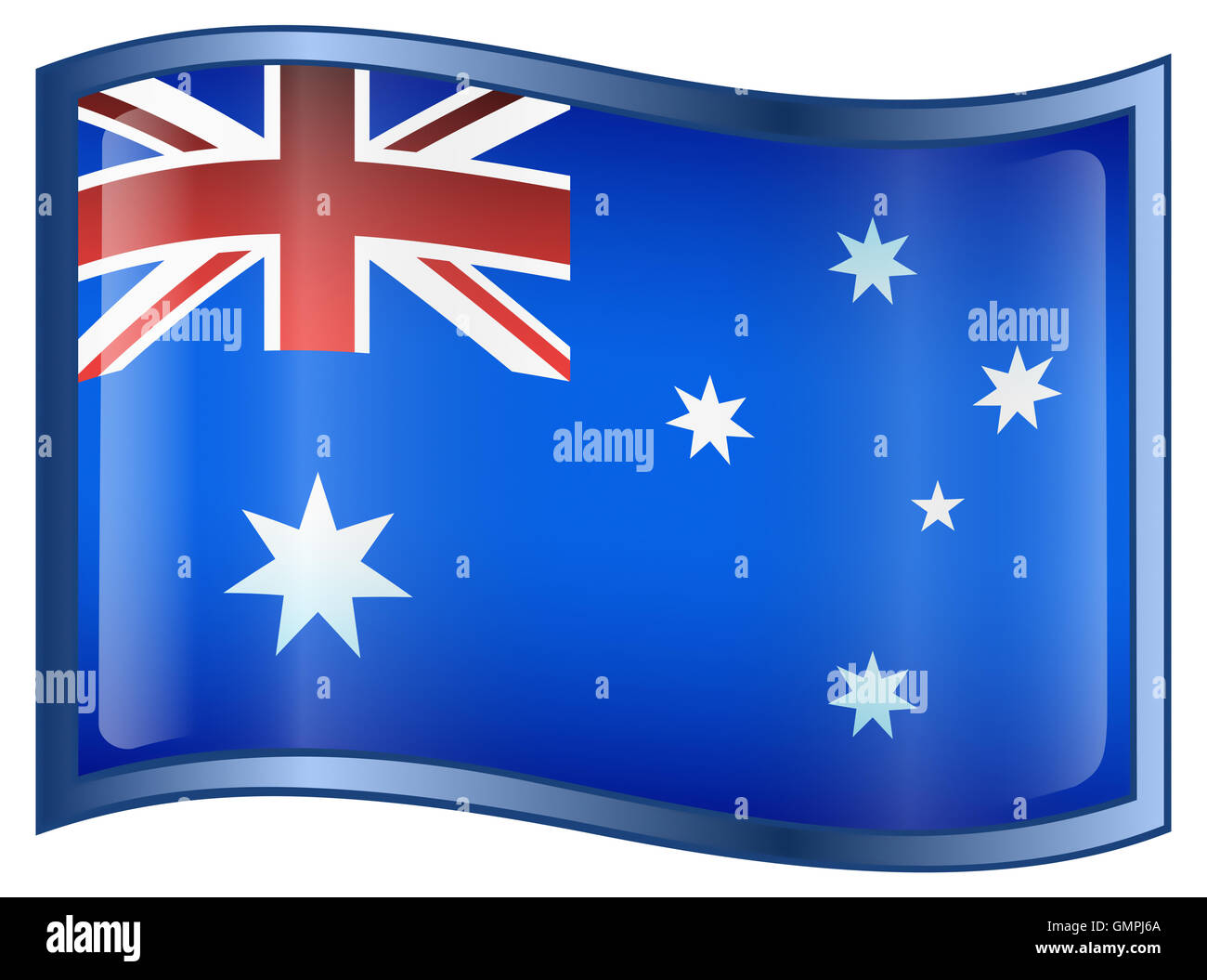 Australia Flag Icon Stock Photo - Alamy