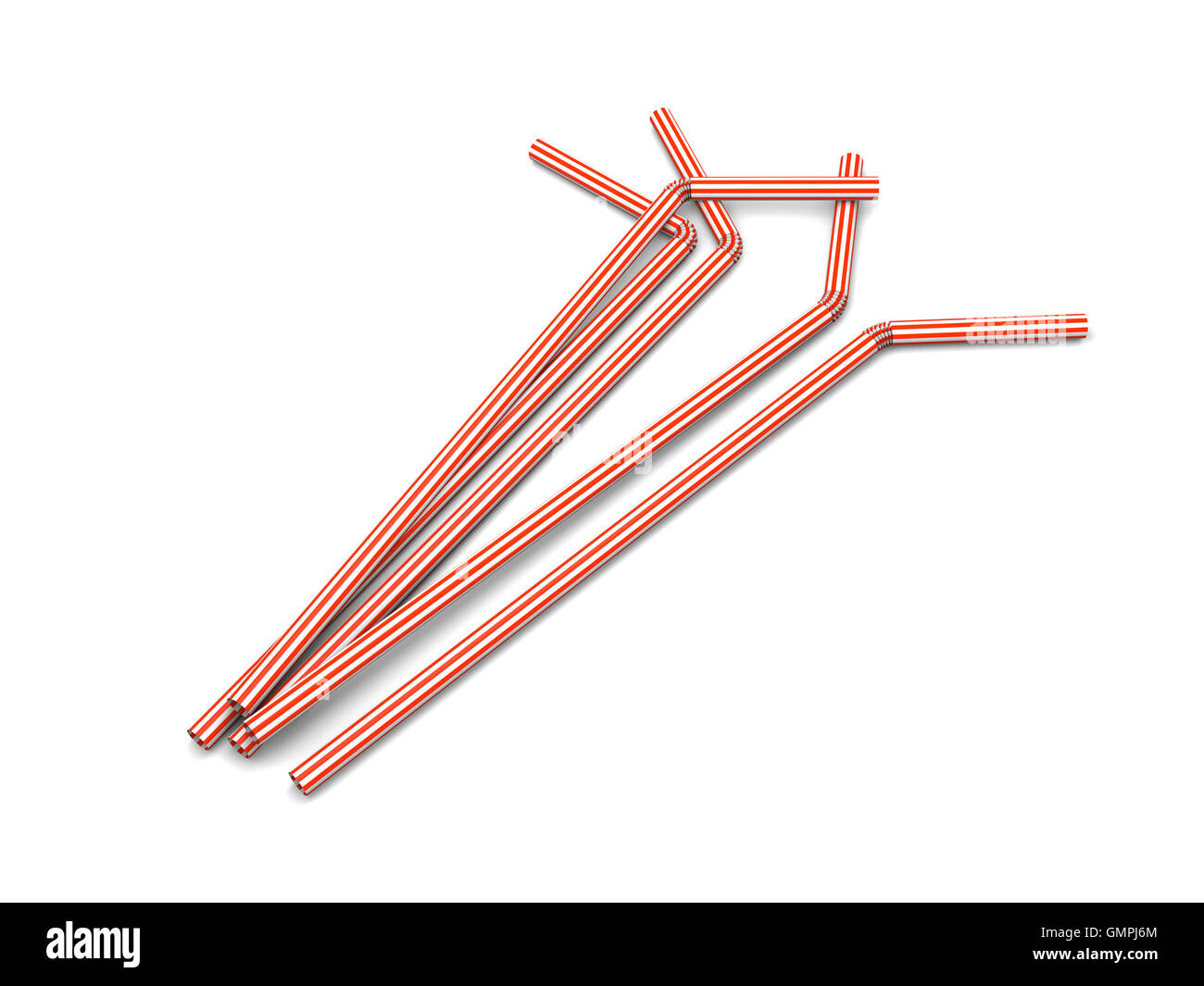 Red and white straws Cut Out Stock Images & Pictures - Alamy