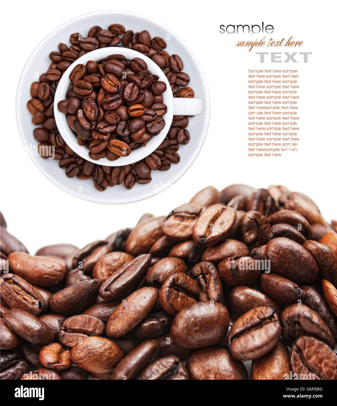 coffee beans on the board Stock Photo - Alamy