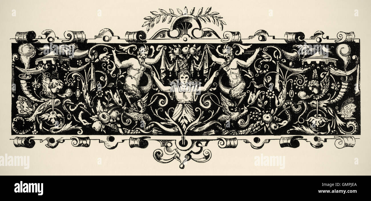 Arabesque cartouche hi-res stock photography and images - Alamy