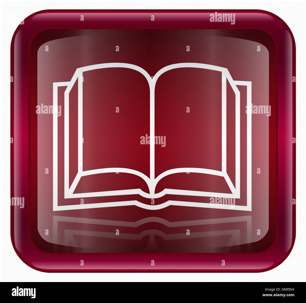 book icon red Stock Photo - Alamy
