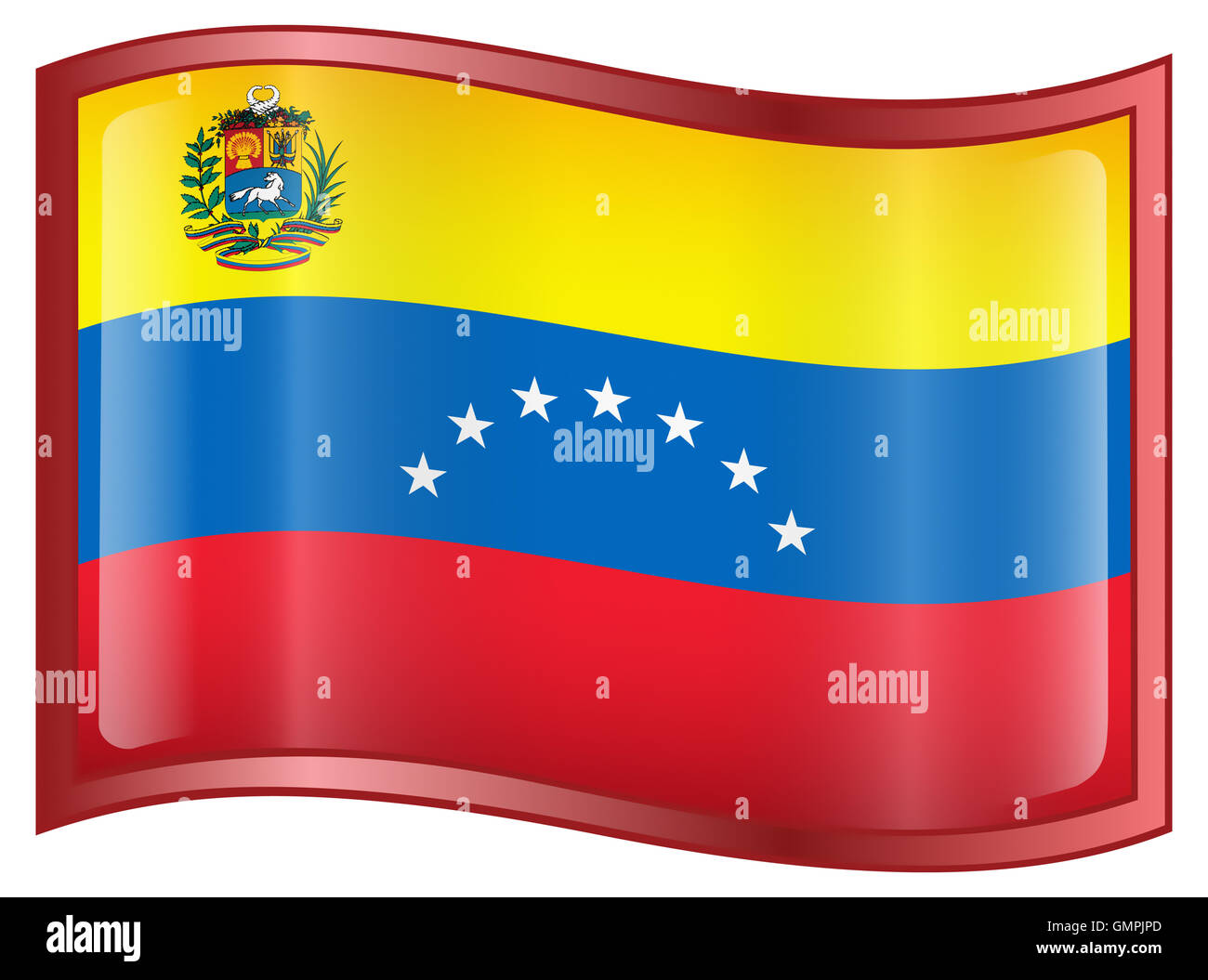 Venezuela Flag icon Stock Photo - Alamy