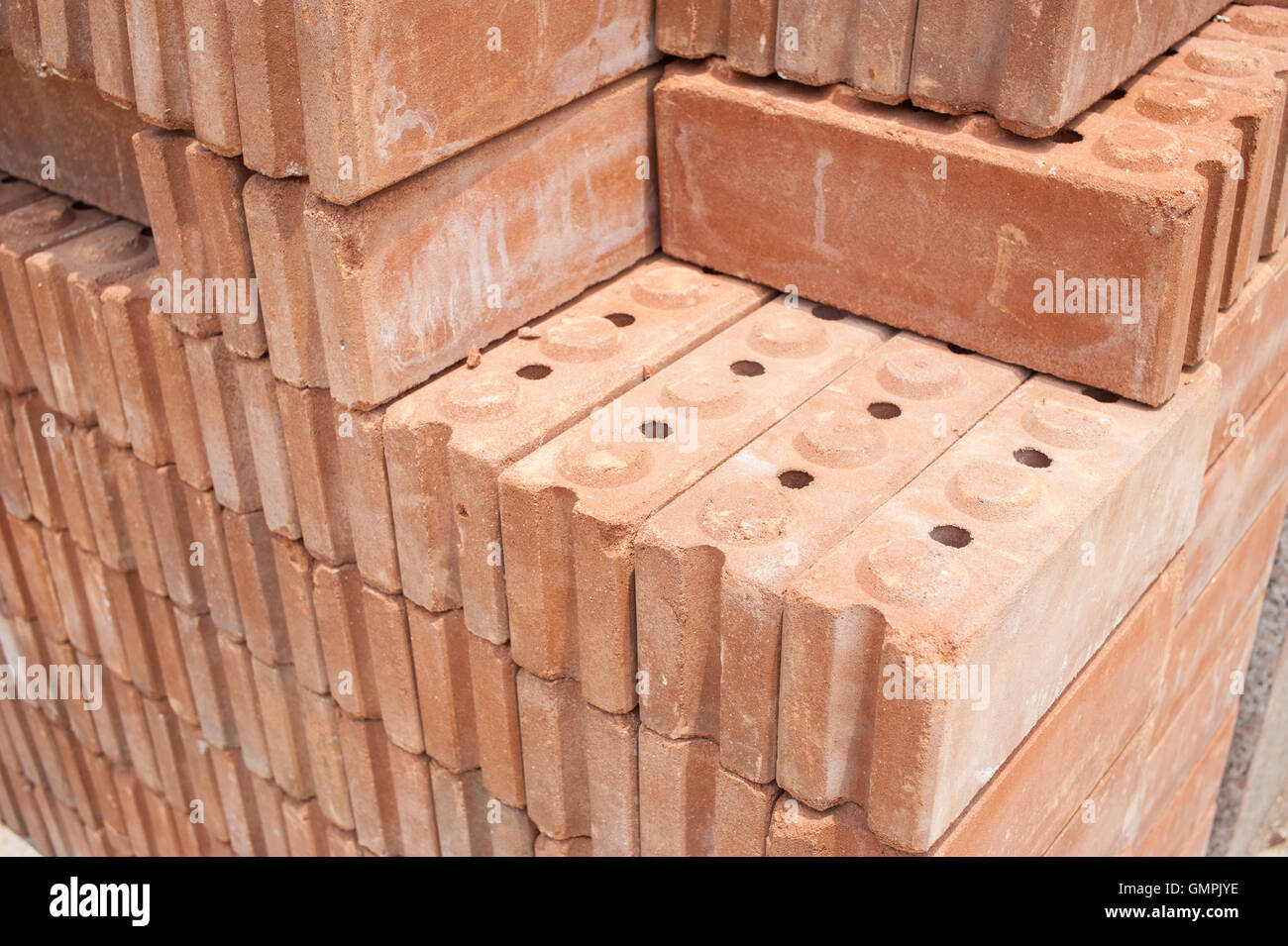 red brick materials for construction Stock Photo - Alamy