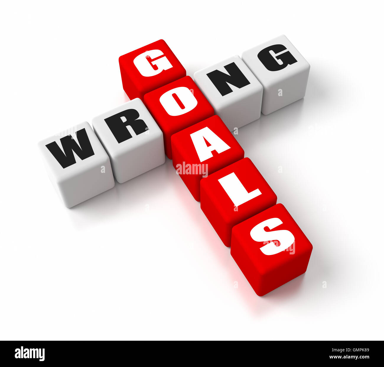 Wrong Goals Red Stock Photo - Alamy
