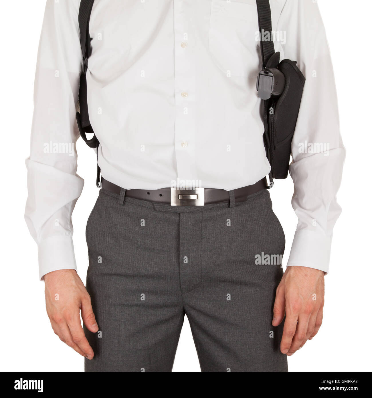 Secret service agent with a gun Stock Photo - Alamy