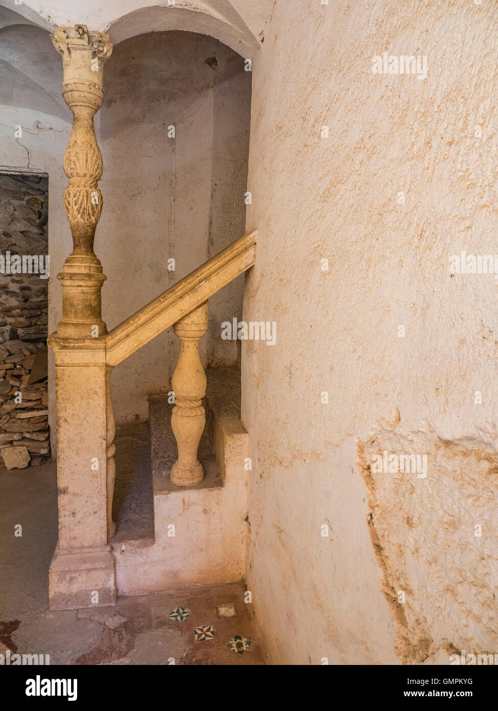 Balustrade and handrailing in Castle La Calahorra Stock Photo - Alamy