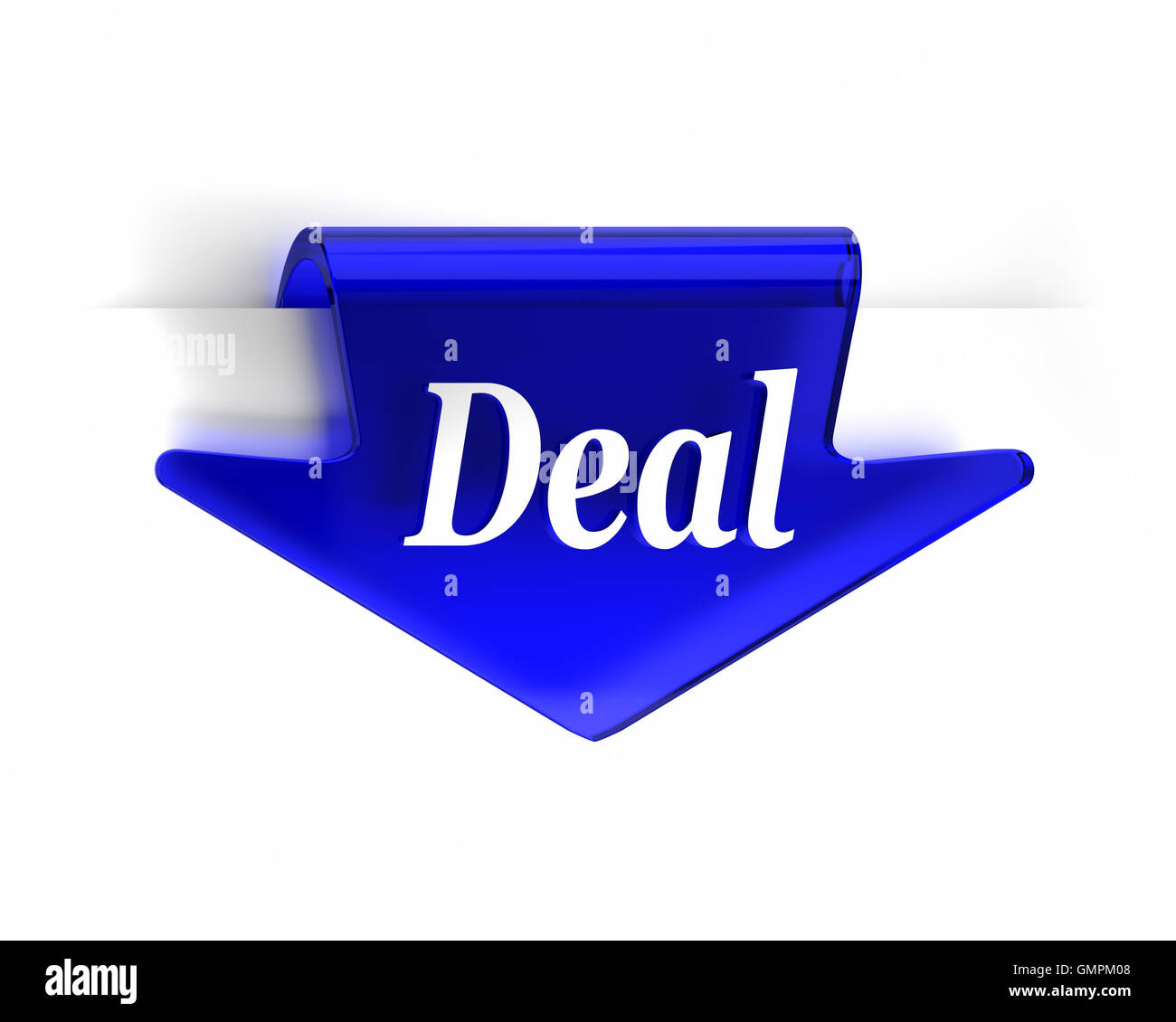 Blue Deal Arrow Stock Photo - Alamy