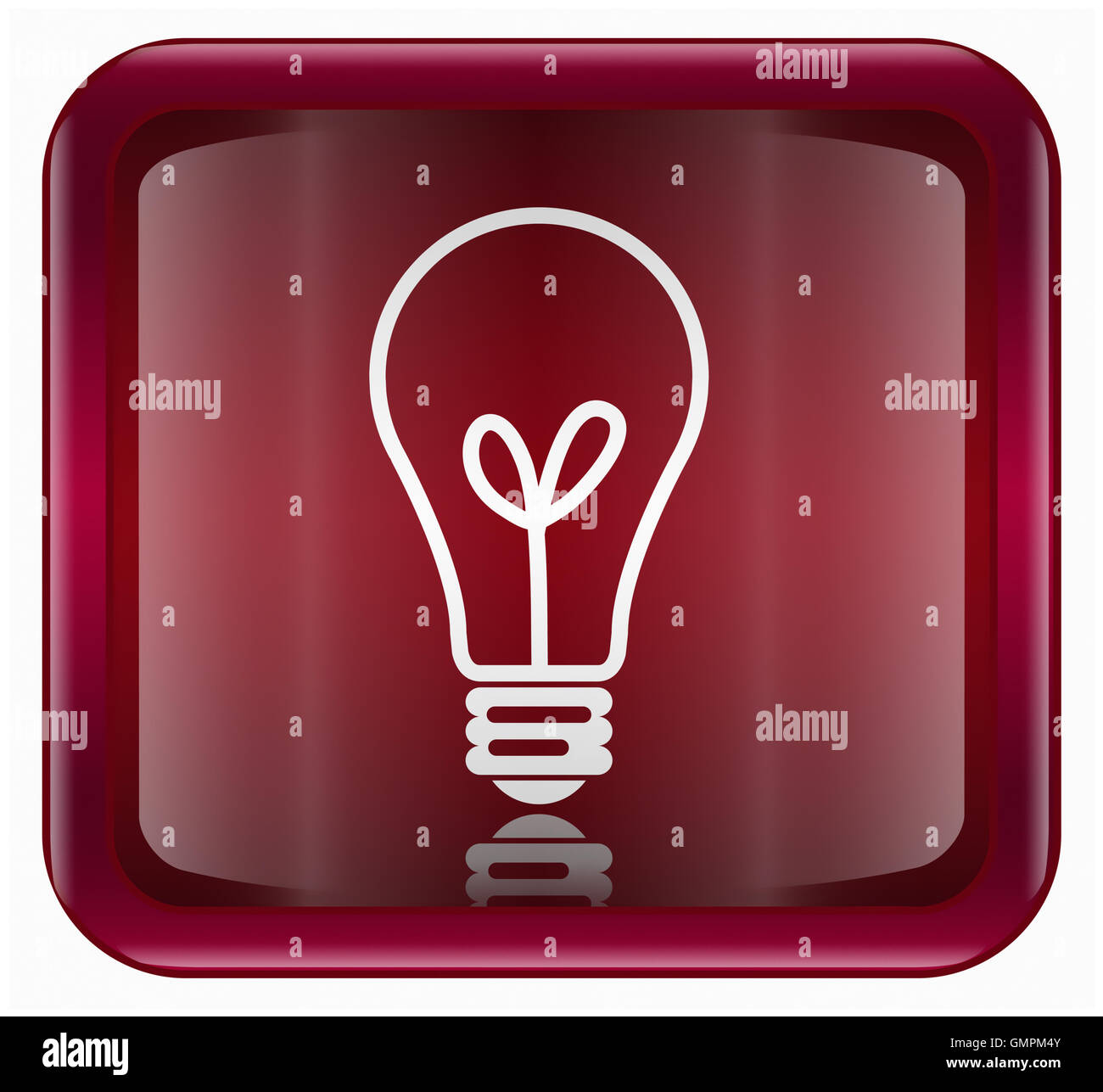 lightbulb Icon dark red, isolated on white background Stock Photo - Alamy
