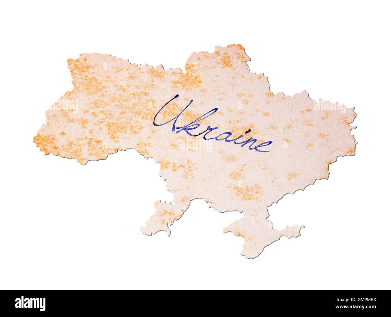 Ukraine - Old paper with handwriting Stock Photo - Alamy