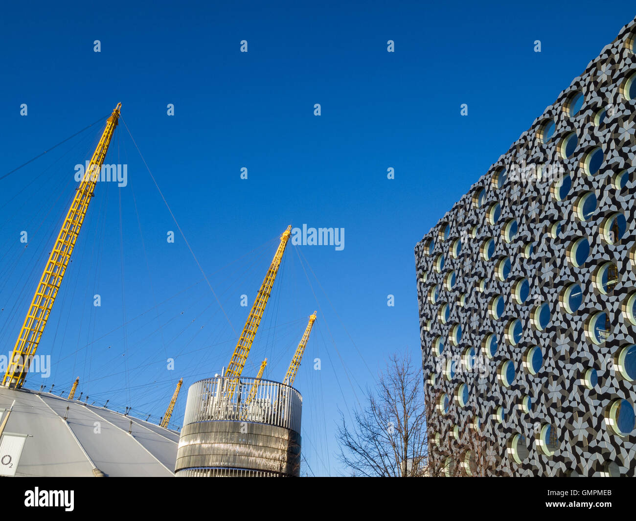 Detail on the uniquely designed building of Ravensbourne College of ...