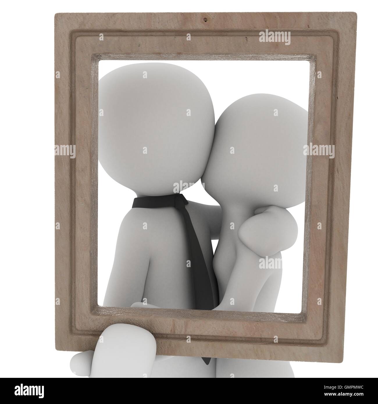 Romantic couple in picture frame hi-res stock photography and images ...