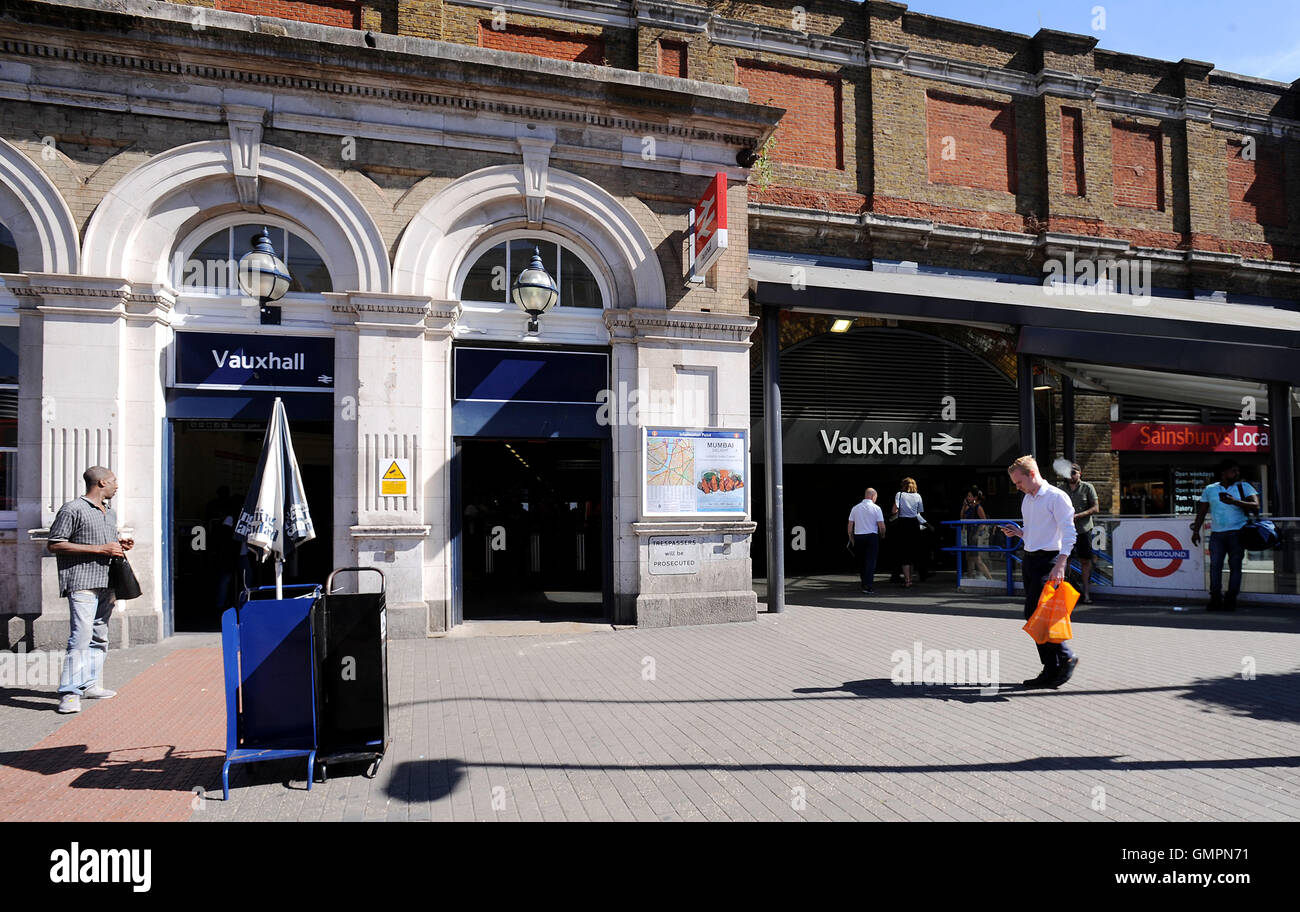 General view of Vauxhall Station, part of the National Rail, London ...