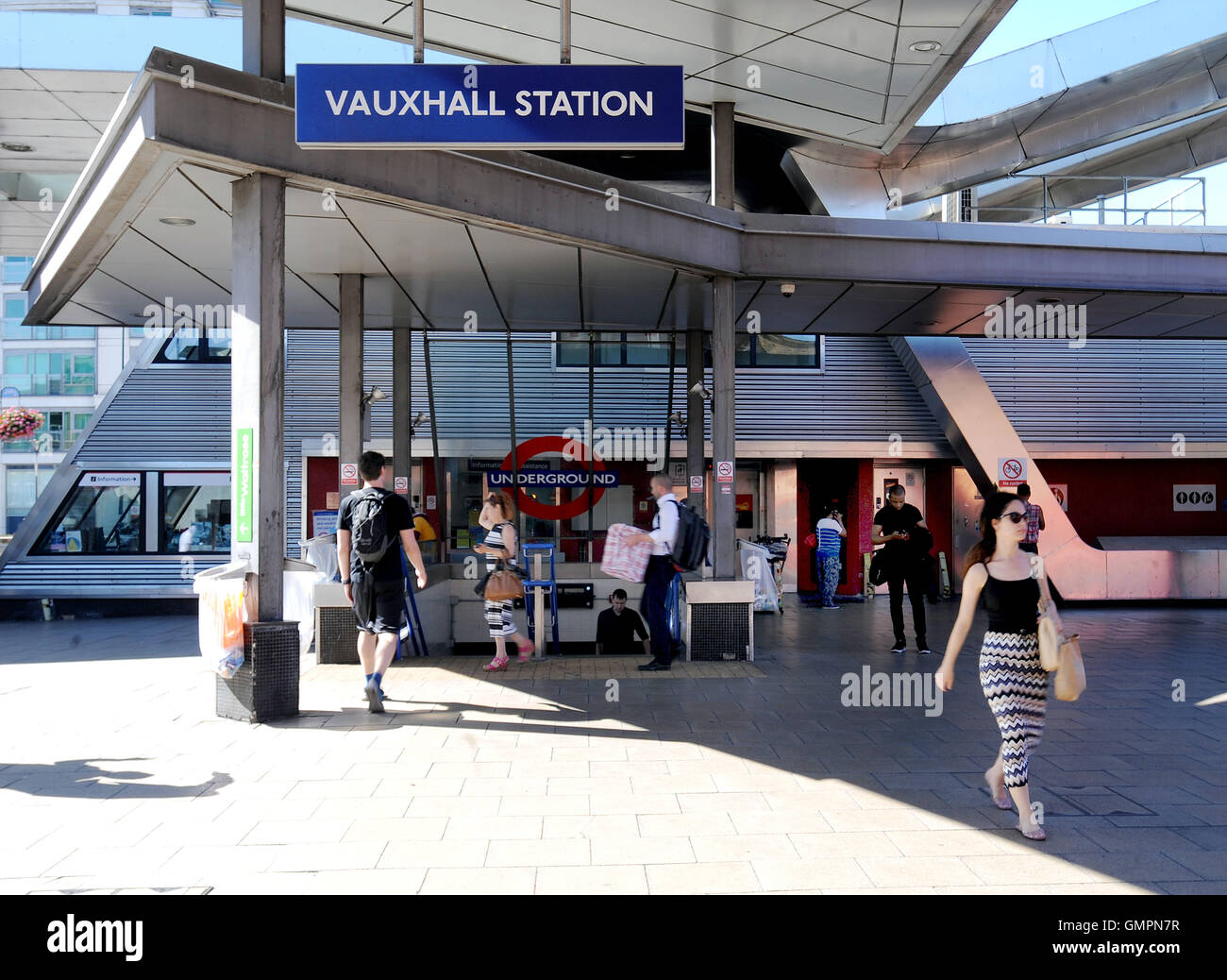 General view of Vauxhall Station, part of the National Rail, London ...