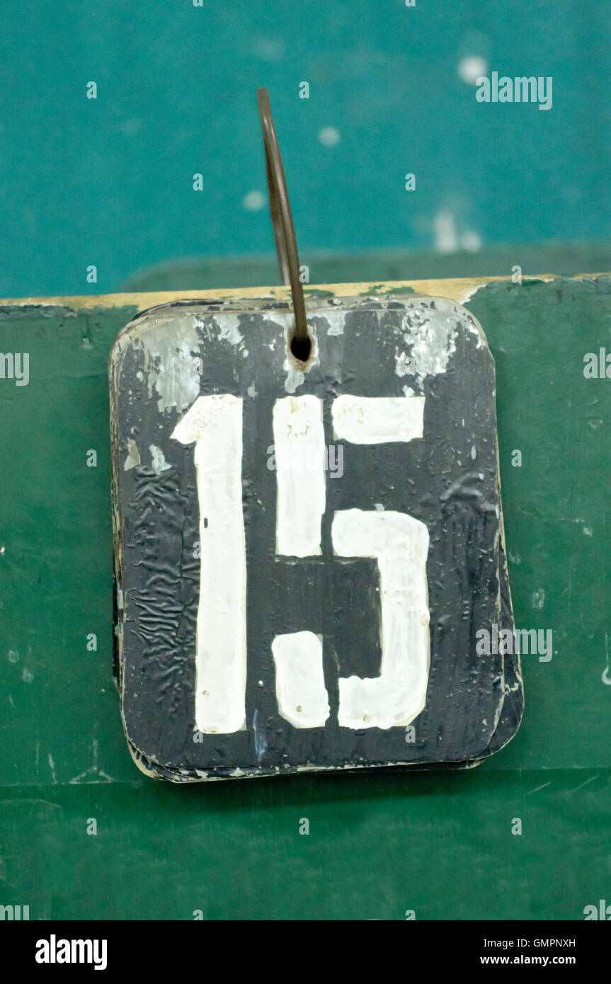 number tag, fifteen Stock Photo - Alamy