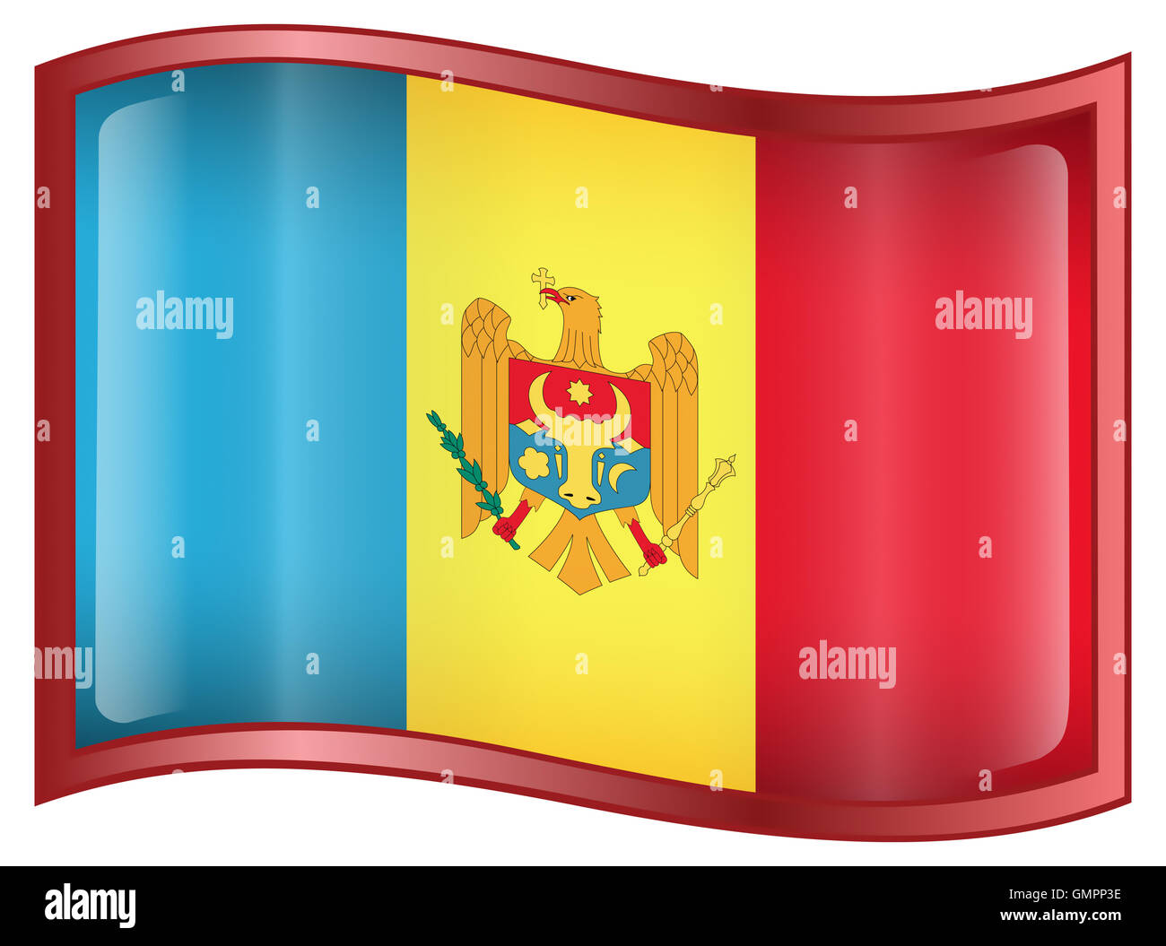 Moldova Flag icon Stock Photo - Alamy
