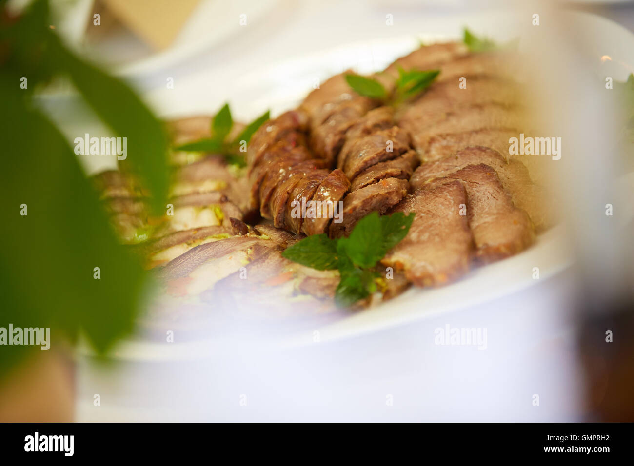 serving dishes in the restaurant Stock Photo - Alamy