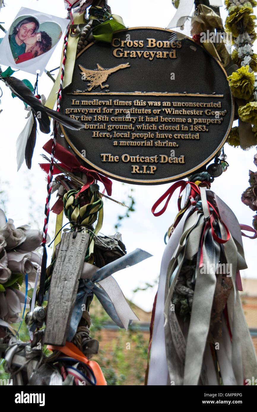 Crossbones Graveyard, Redcross Way, Southwark, London, UK Stock Photo ...