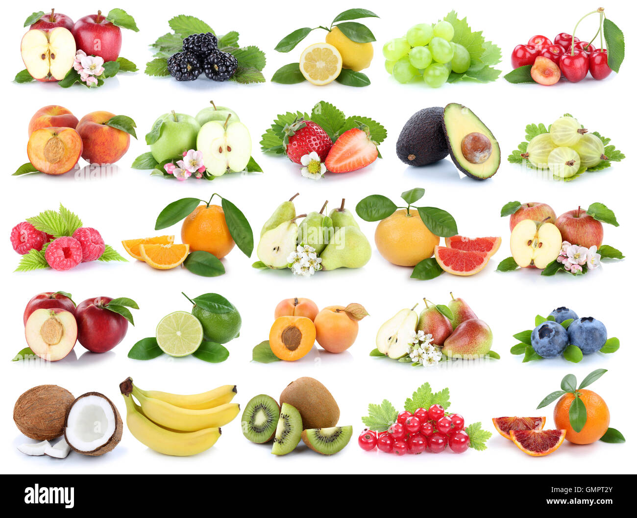 Fruits fruit collection orange apple apples banana strawberry pear ...