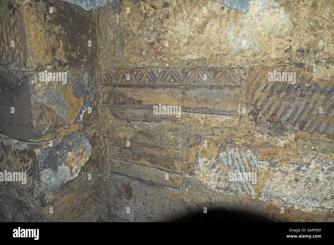 Old Roman masonry from Corstopitum incorporated in the walls of the ...