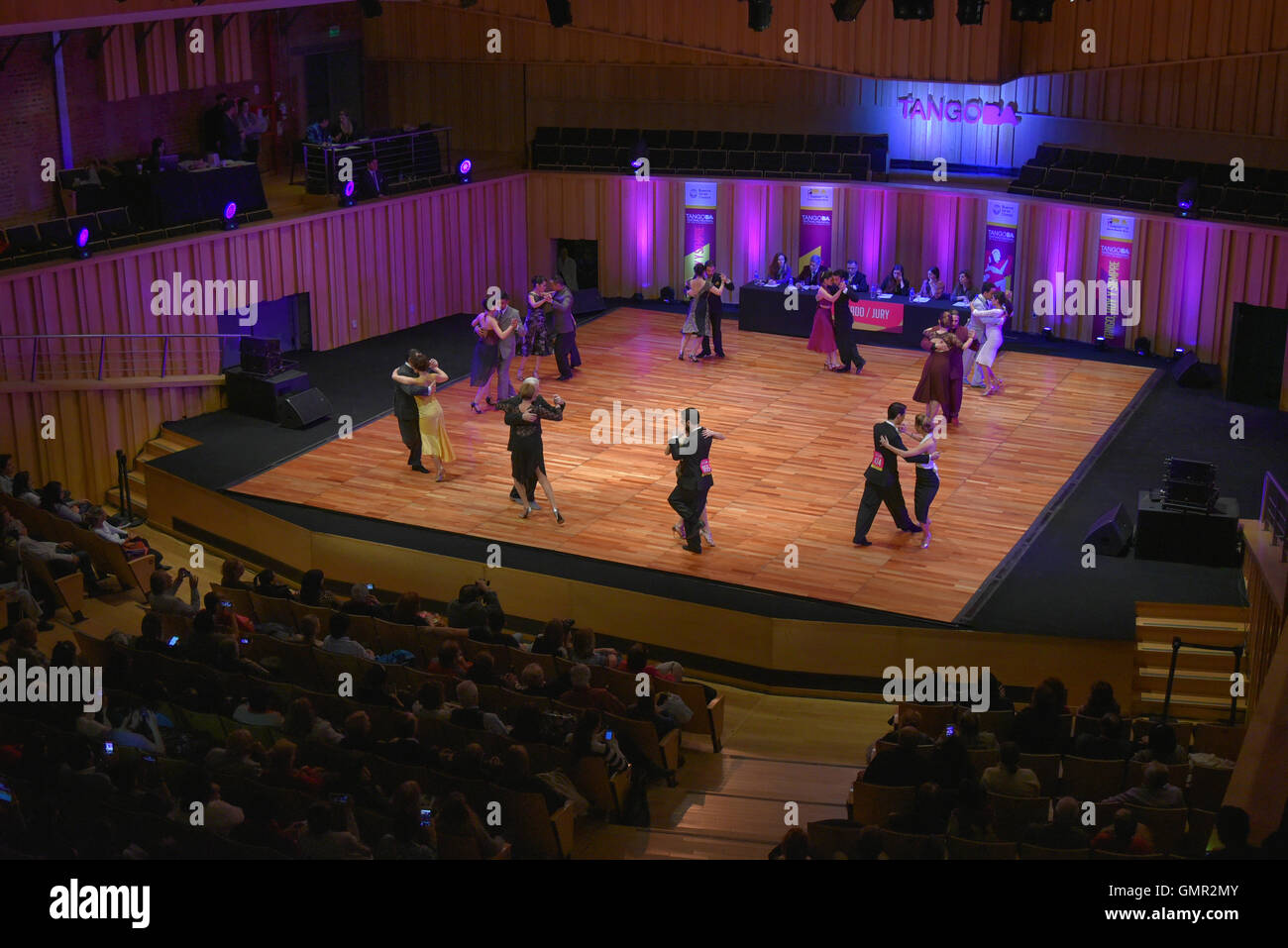 Buenos Aires, Argentina - 22 Aug 2016: Couples take part in the round ...