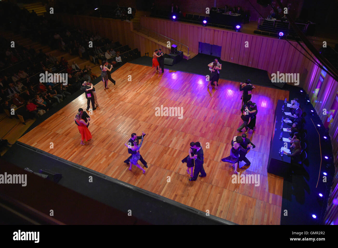 Buenos Aires, Argentina - 22 Aug 2016: Couples take part in the round ...