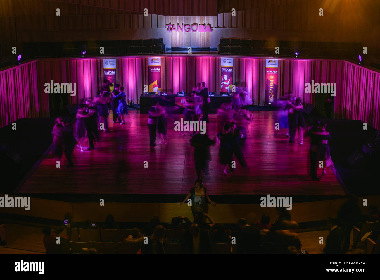 Buenos Aires, Argentina - 22 Aug 2016: Couples take part in the round ...