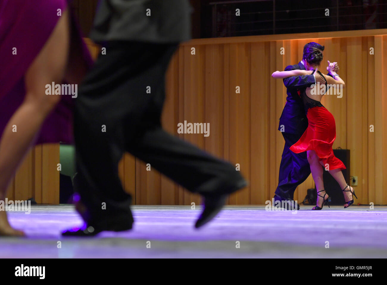 Buenos Aires, Argentina - 15 May 2016: Couples take part in the round ...