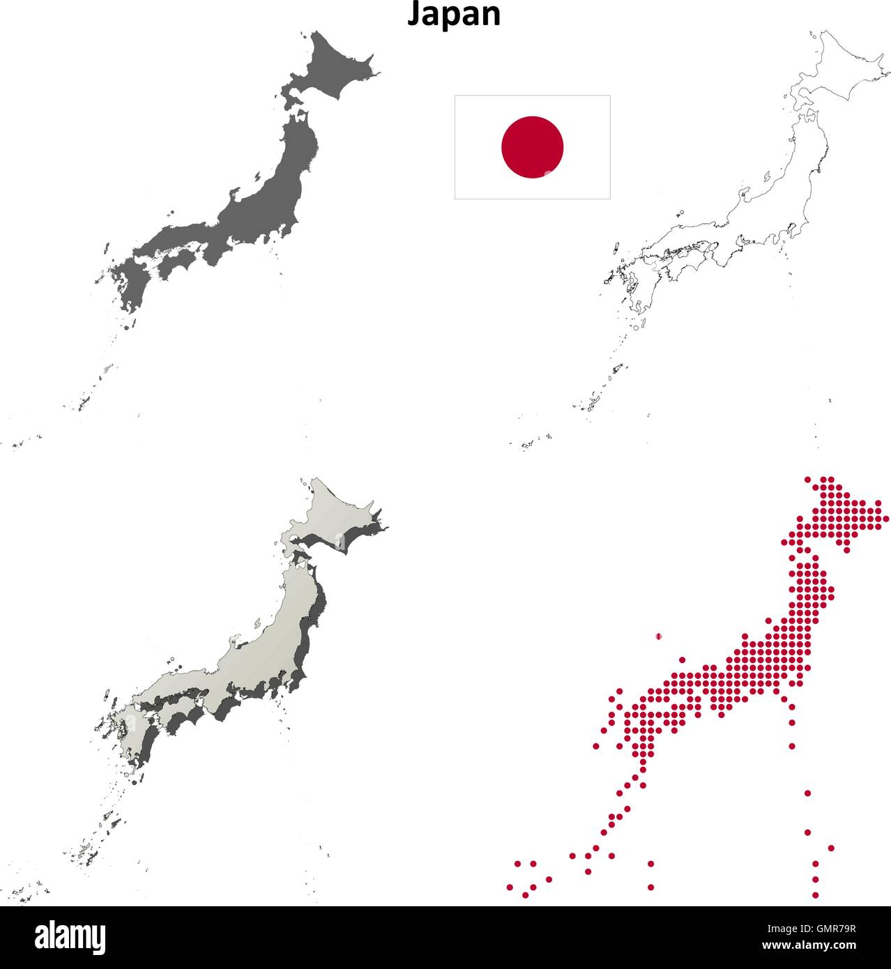 Kyushu island map hi-res stock photography and images - Alamy