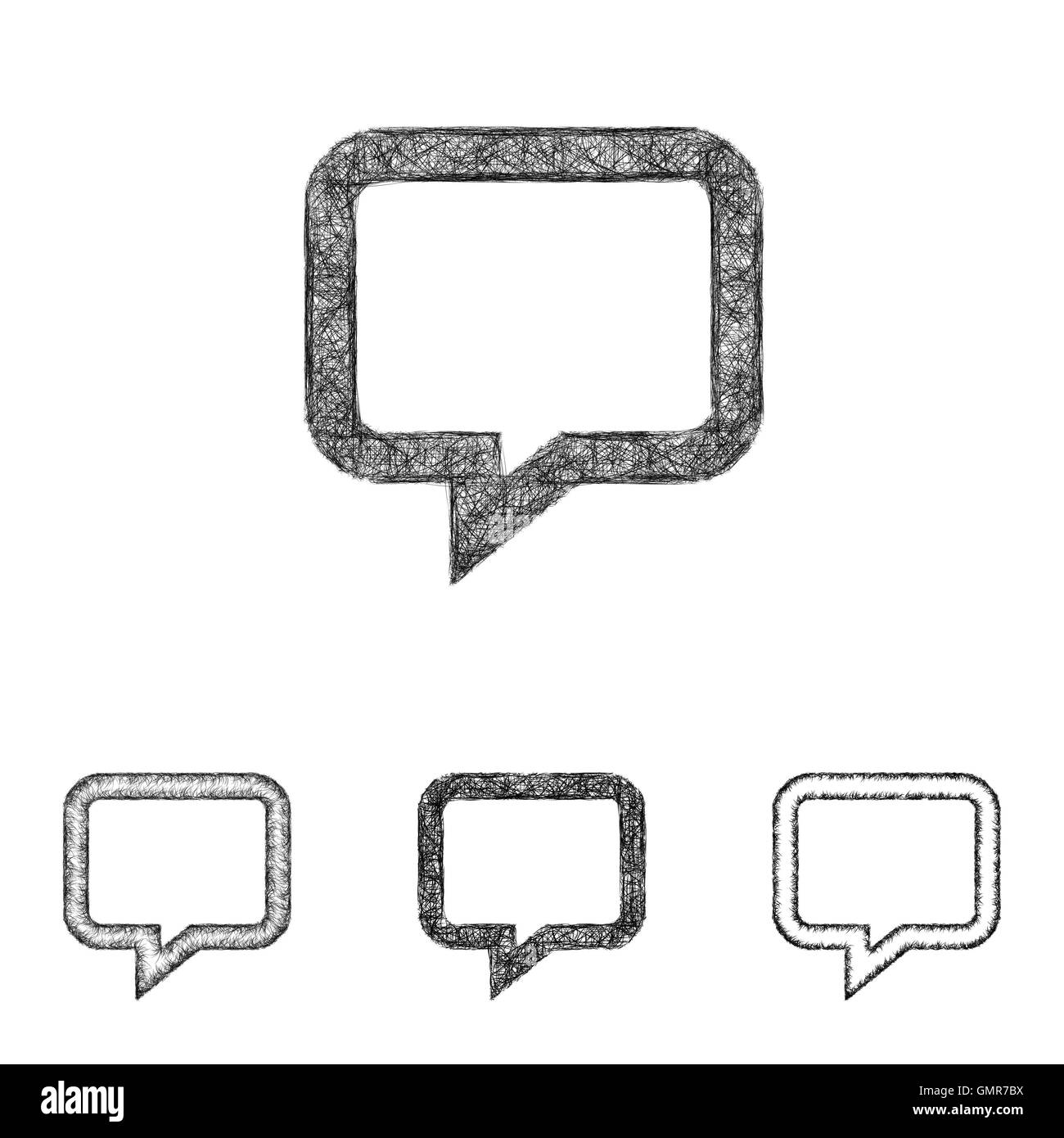 Chat icon line style Black and White Stock Photos & Images - Alamy