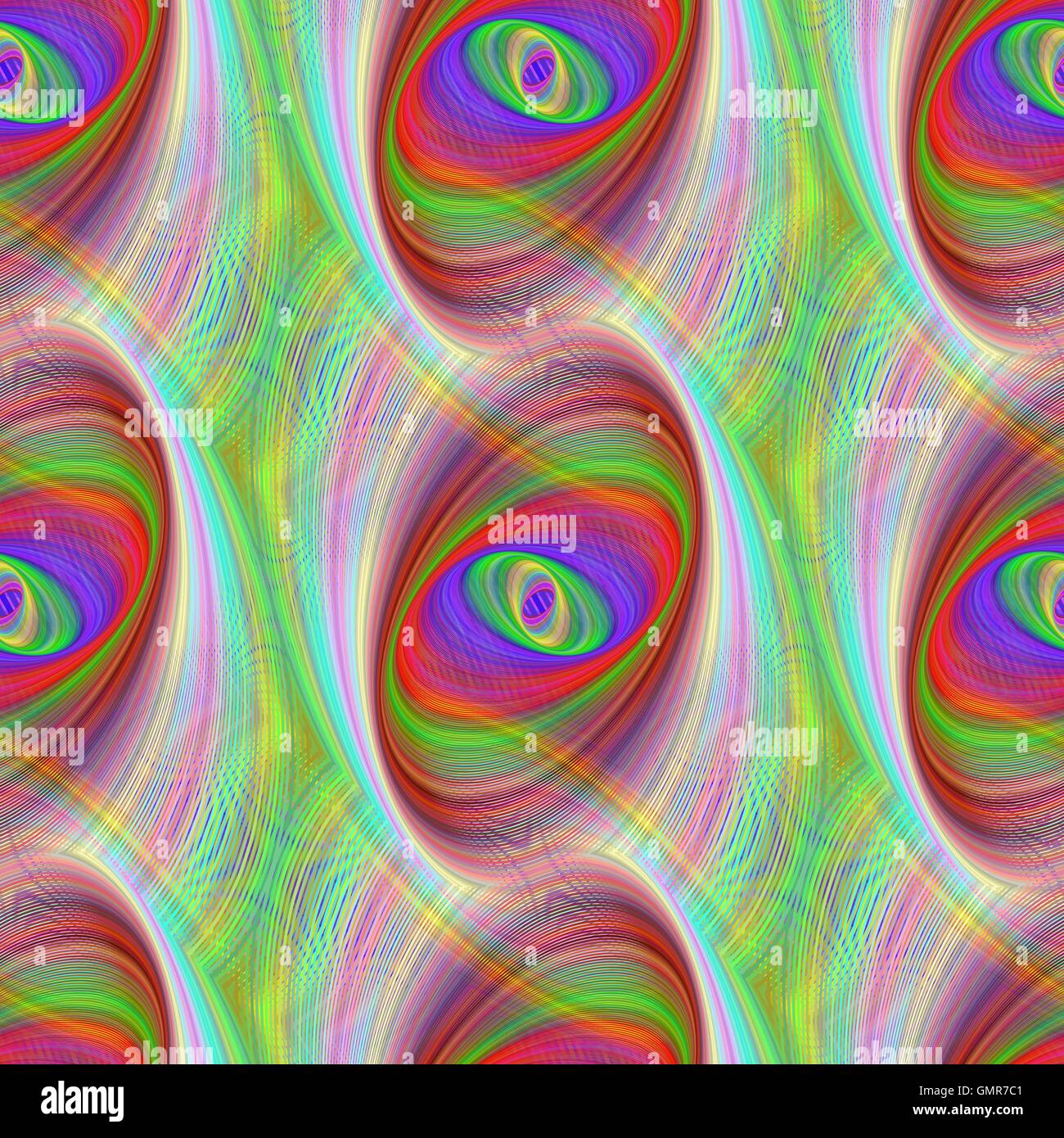 Seamless colorful ellipse fractal pattern background Stock Vector Image ...