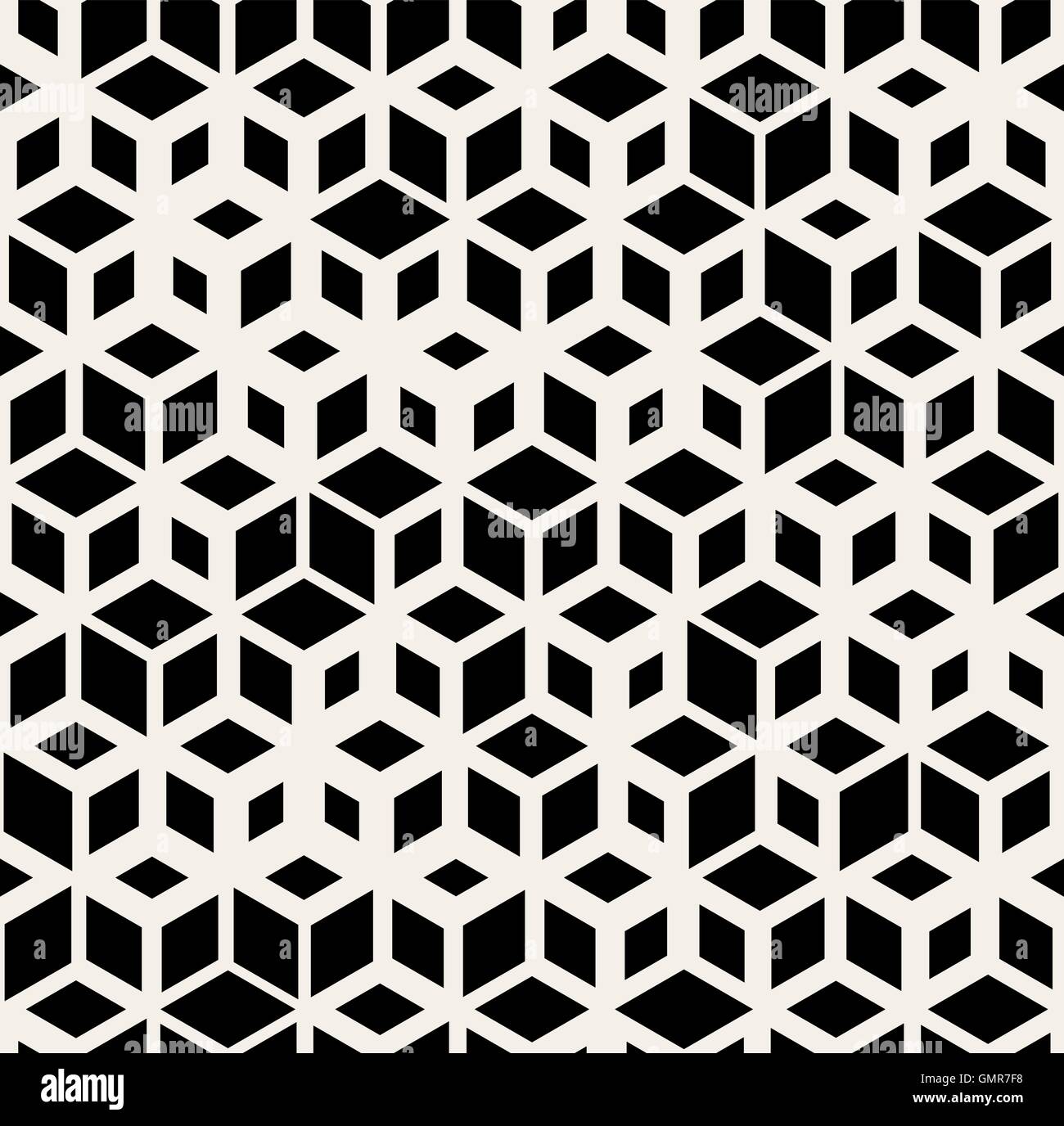 Vector Seamless Black and White Random Size Rhombus Grid Pattern Stock Vector Image & Art - Alamy
