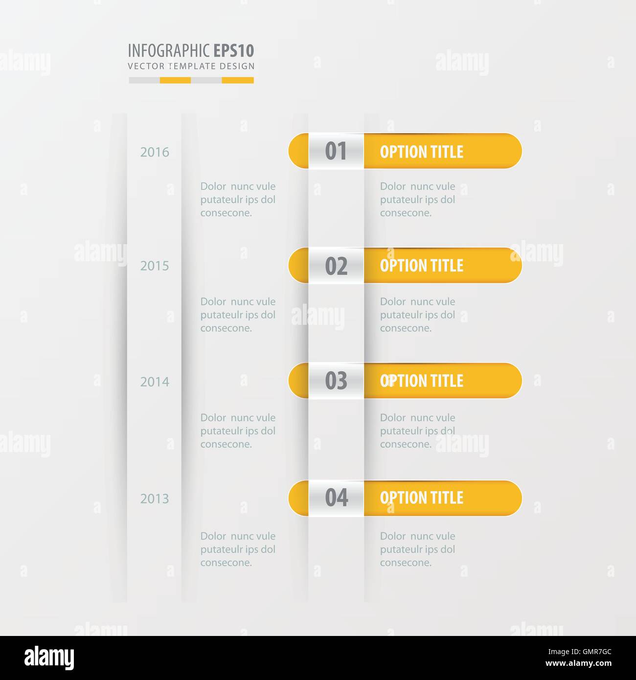 timeline design template yellow color Stock Vector Image & Art - Alamy