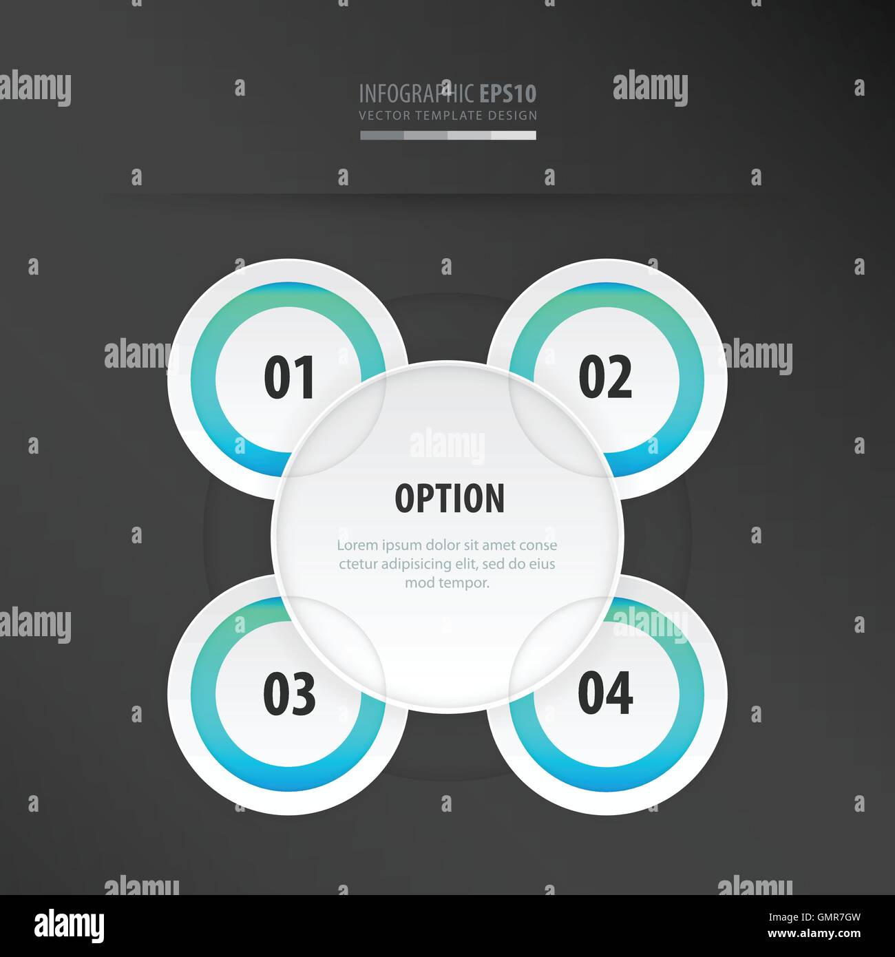 circle presentation template design neon blue Stock Vector Image & Art ...