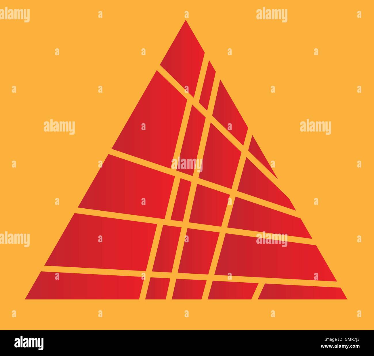 Sliced Red Pyramid Stock Vector Image & Art - Alamy