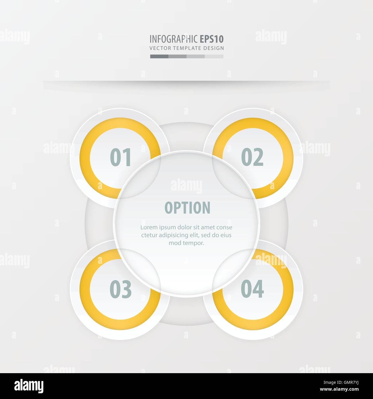 circle presentation template design yellow color Stock Vector Image ...