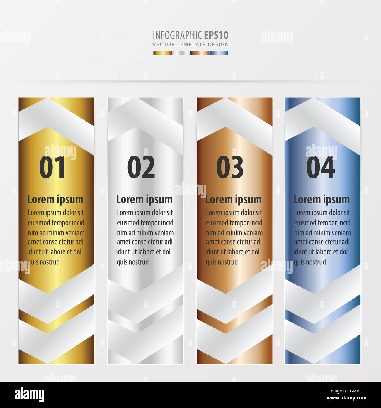 banner template design layout gold, bronze, silver, blue color Stock ...