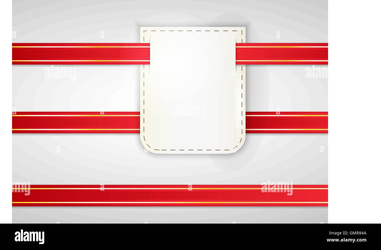 white price tags on red ribbon Stock Vector Image & Art - Alamy