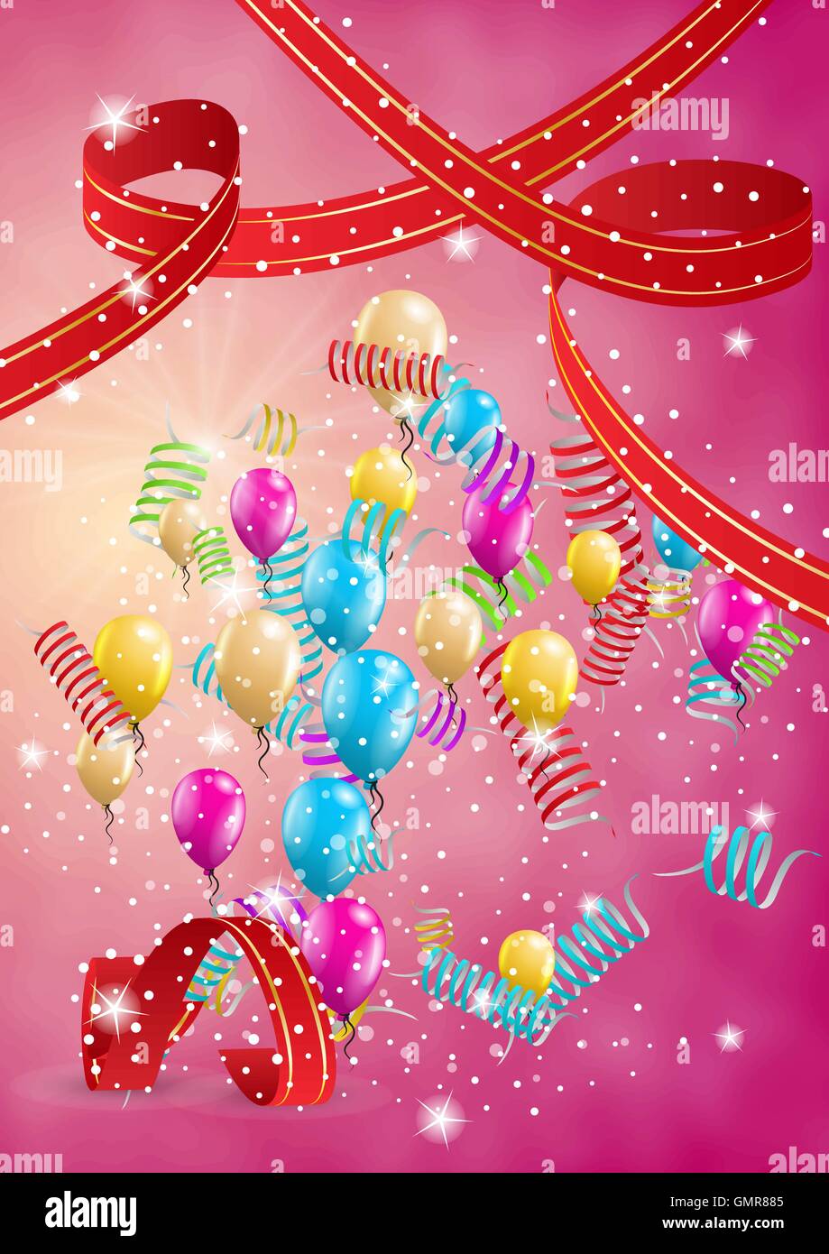 Blue balloons bunch on Stock Vector Images - Alamy