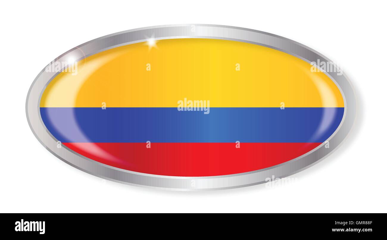Colombia Flag Oval Button Stock Vector Image & Art - Alamy