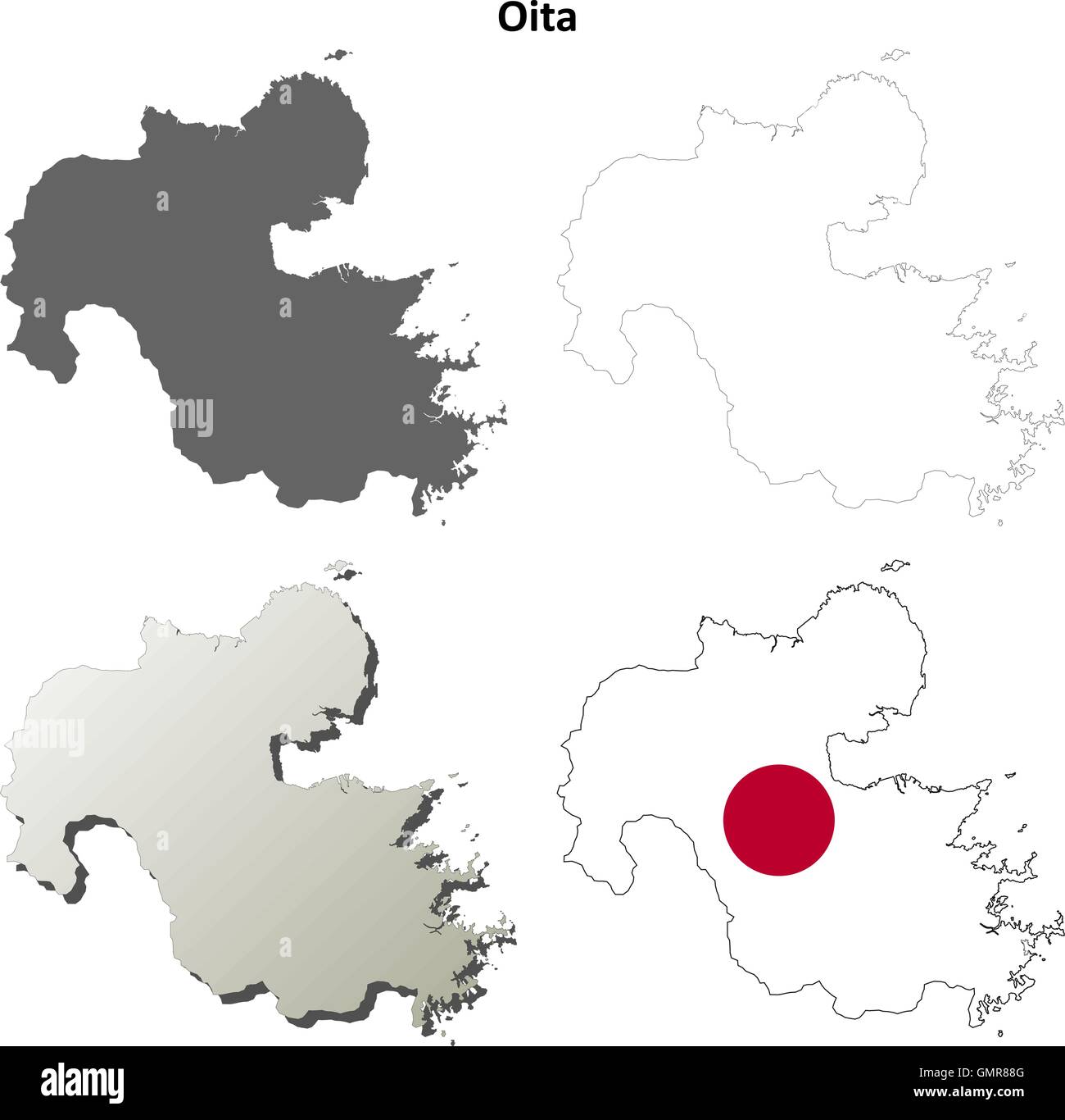 Blank oita map hi-res stock photography and images - Alamy