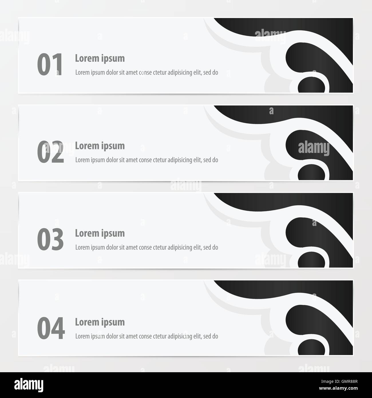 banner design art style black and white color Stock Vector Image & Art ...