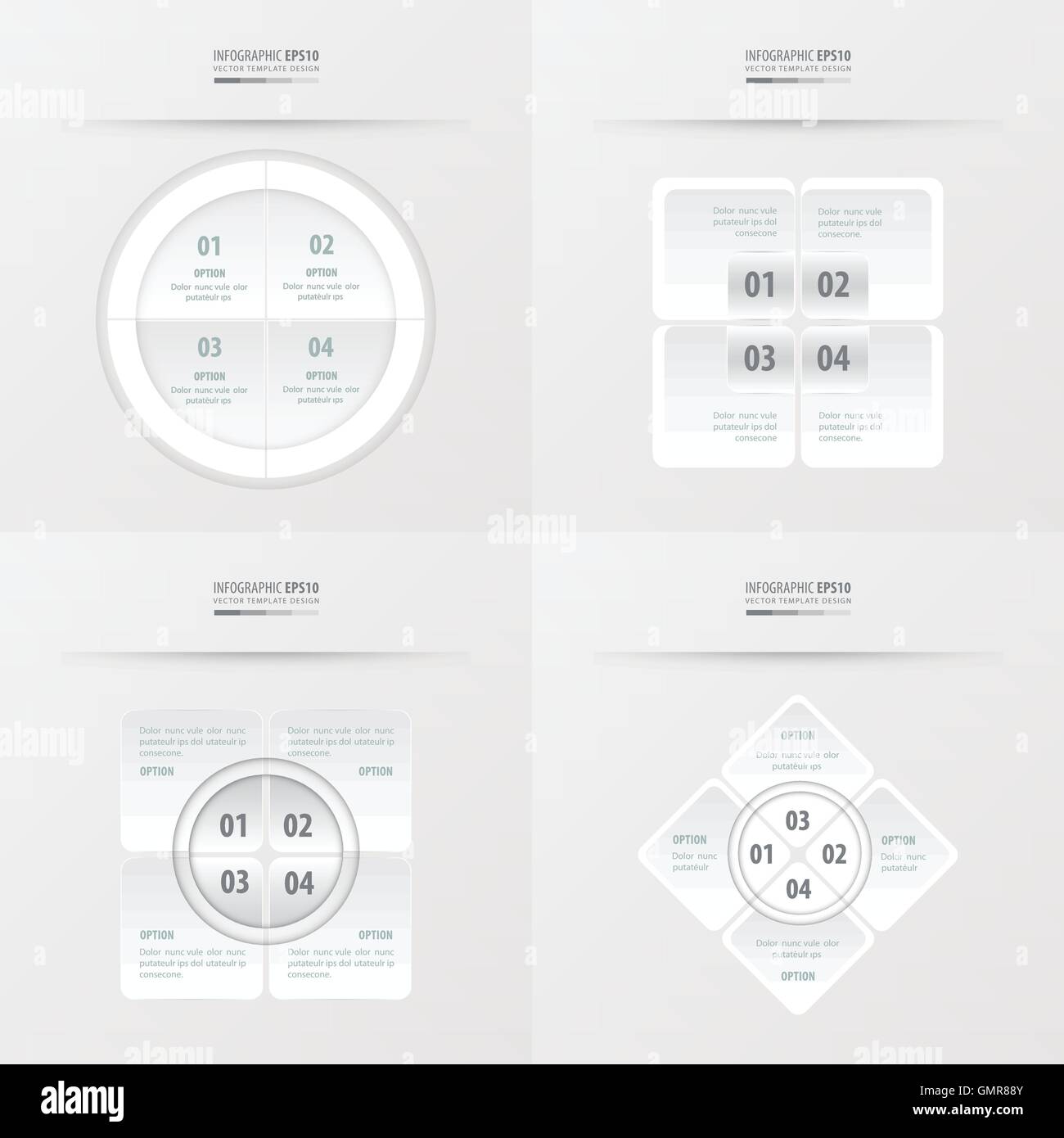 set of presentation template white color Stock Vector Image & Art - Alamy