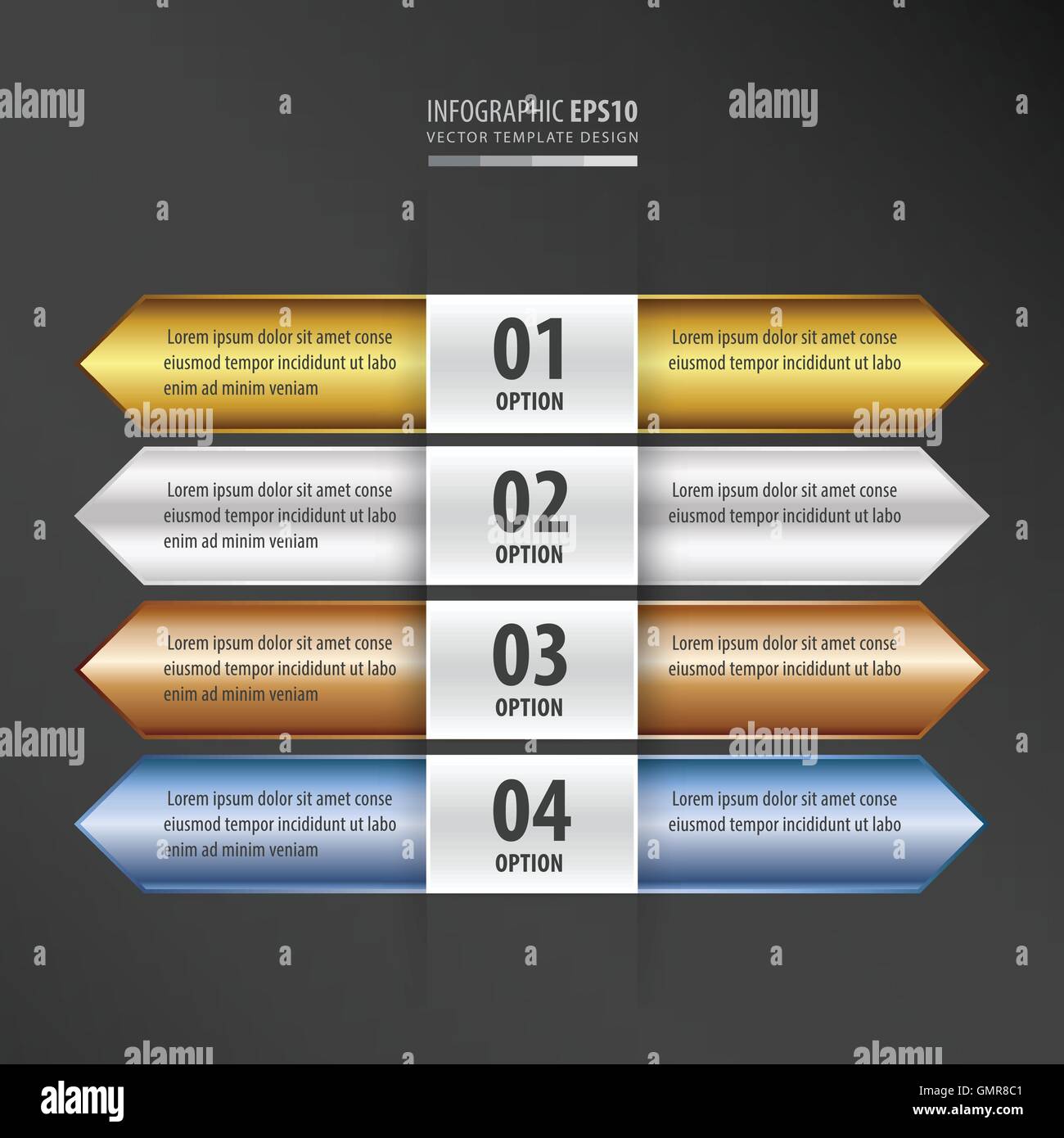 Gradient blue arrow banner Stock Vector Images - Alamy