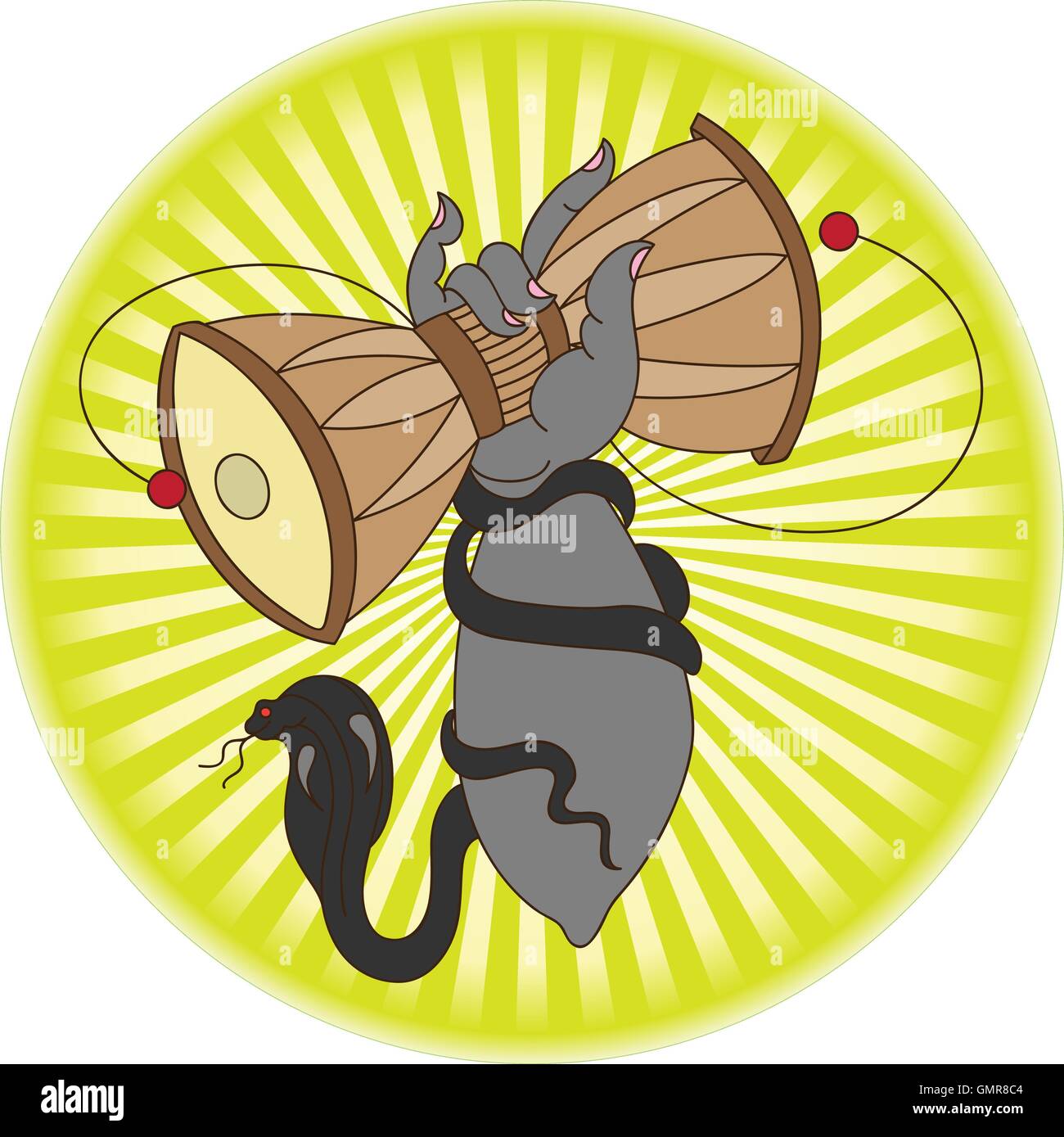 Shiva, The Hindu God Playing Damru Stock Vector Image & Art - Alamy