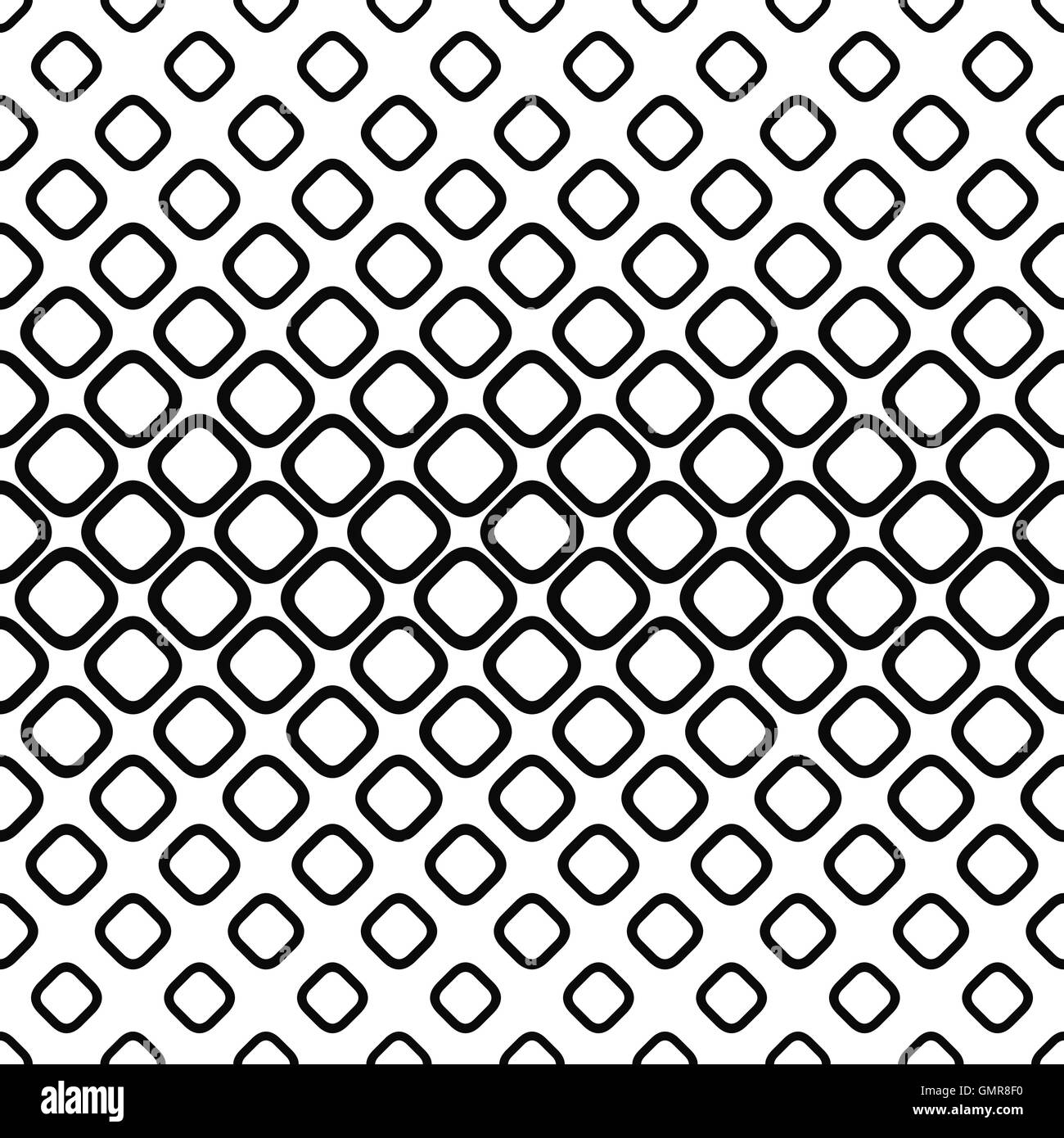Monochrome seamless pattern from rounded squares Stock Vector Image ...