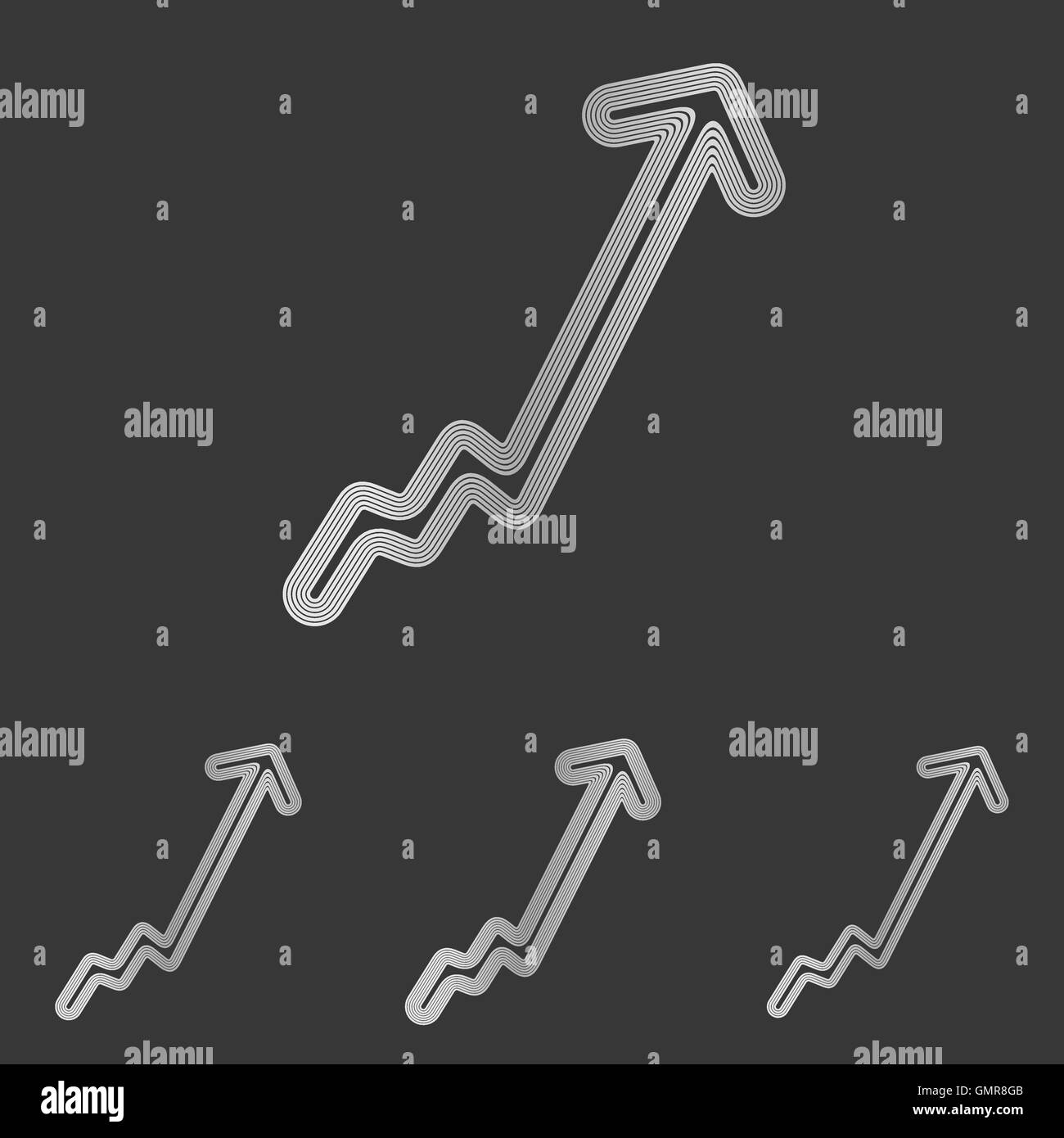 Silver line growth logo design set Stock Vector Image & Art - Alamy
